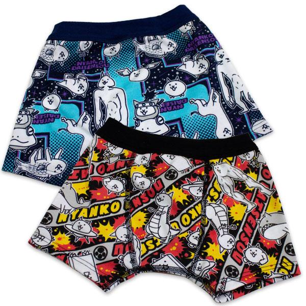 ボクサーブリーフ ブリーフ ボクサーパンツ 子供服パンツ 男の子 キッズインナー 子供肌着 子供パンツ キッズパンツ にゃんこ大戦争最新柄のボクサーブリーフになります。内ももにフィットして動きやすく名前が書けるタグ付きです。【サイズ】100...