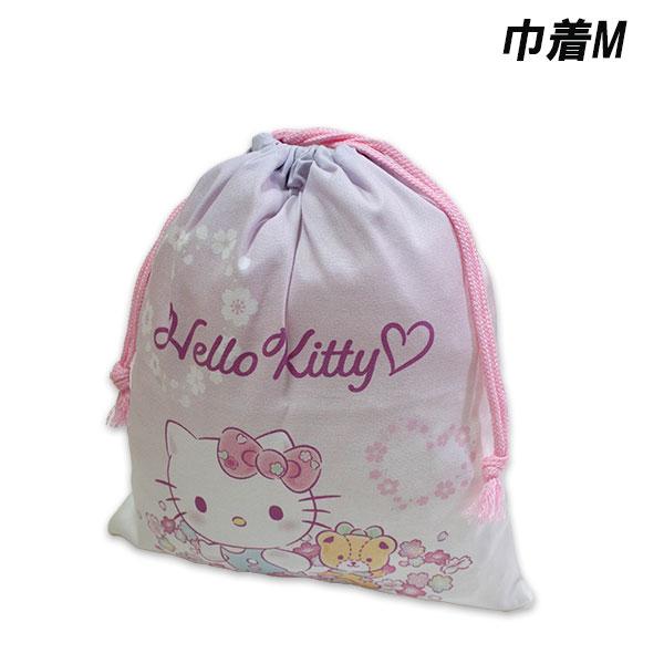 巾着 きんちゃく 袋 小物入れ かばん 体操服袋 上靴袋 給食エプロン袋 ハローキティ HELLO KITTY サンリオ Sanrio 日本製最新柄の巾着Mになります。体操服・給食エプロン・上履き等入ります。【サイズ】約26.5cm×29....