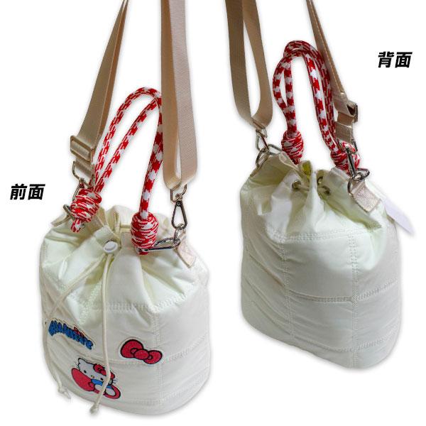 バッグ 2way ショルダーバッグ 手提げバッグ キルティング 刺繍 サンリオ  ハローキティ HELLO KITTY Sanrio最新柄の2wayショルダーバッグになります。内部分には収納ポケットが１つあります。Wステッチのキルティング加...