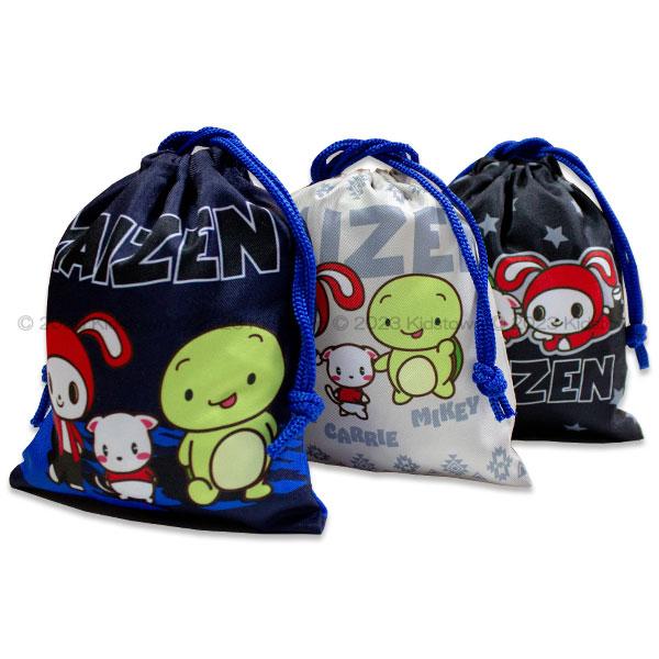 【商品説明】○メール便無料になります。○無料でない商品と一緒にご注文いただいても　無料でない商品に対しては別途送料がかかります。大人気！まいぜんシスターズの巾着3枚組になります。ハーモニカ入れ（小さな楽器など）や定規・コンパス・ナフキンなど...