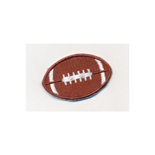 ◆商品説明ラグビーボールワッペン！洋服やバッグなどに最適です♪アイロンで簡単に接着できます。[サイズ] 約 縦3.2×横5.0cm[素　材] コットン/他