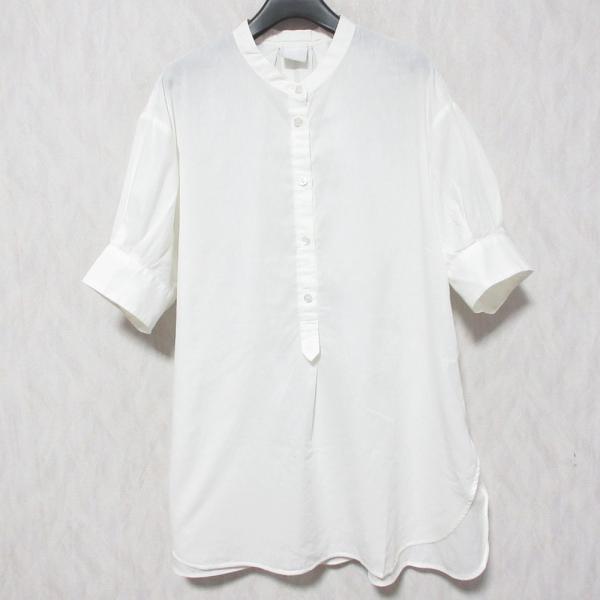 【商品名】Spick &amp; Span スピック＆スパン コットン リネン HERDMANSタックスリーブシャツ ホワイト【ブランド】Spick and Span スピックアンドスパン【対象】レディース【ランク】SA ※若干の使用感はあ...