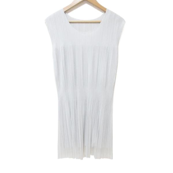 【商品名】PLEATS PLEASE プリーツプリーズ イッセイミヤケ シアー ノースリーブ ミニワンピース PP31-JT713 3 ライトグレー【ブランド】PLEATS PLEASE プリーツプリーズ【対象】レディース【ランク】SA ※...