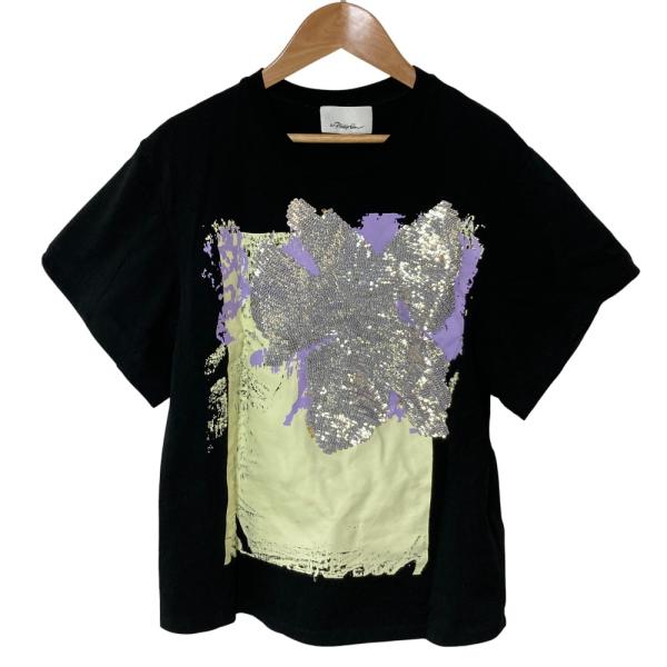 【商品名】3.1 Phillip Lim 3.1フィリップリム スパンコール ショートスリーブ プリントTシャツ カットソー S ブラック【ブランド】3.1 Phillip Lim 3.1フィリップリム【対象】レディース【ランク】A ※使用...