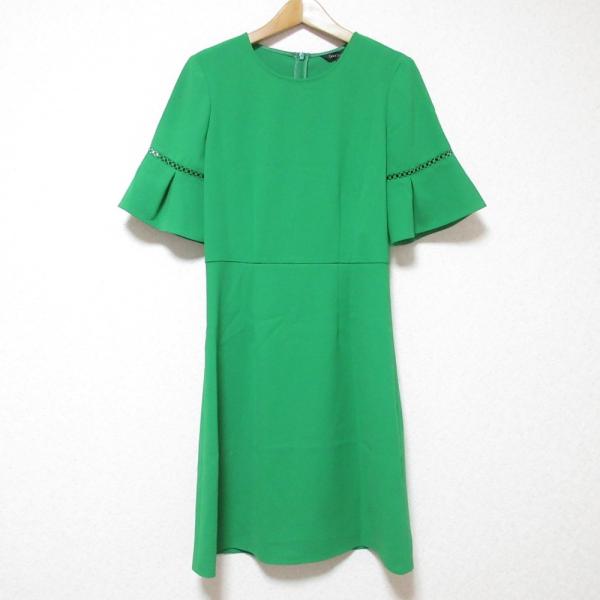 【商品名】TARA JARMON タラジャーモン ベルスリーブ 半袖 ドレス 36 グリーン【ブランド】TARA JARMON タラジャーモン【対象】レディース【ランク】NS ※新品同様の商品・未使用品【カラー】グリーン【表記サイズ】36【...