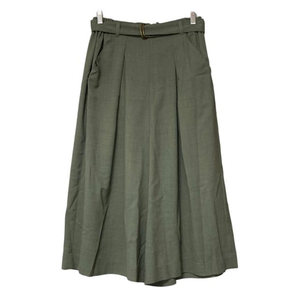 【商品名】pas de calais パドカレ ベルテッド タック ワイドパンツ サイズ36 グリーン【ブランド】pas de calais パドカレ【対象】レディース【ランク】A ※使用感はあるが、傷や汚れの少ない商品【カラー】グリーン【...