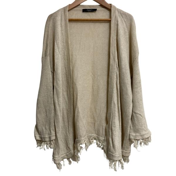 【商品名】Weekend Max Mara ウィークエンドマックスマーラ フリンジ ニットカーディガン ベージュ【ブランド】MAX MARA WEEK END マックスマーラ ウィークエンド【対象】レディース【ランク】SA ※若干の使用感は...