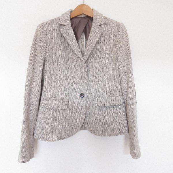 【商品名】DOUBLE STANDARD CLOTHING ダブルスタンダードクロージング JOHN HANLY ヘリンボーン エルボーパッチ ジャケット 36 ベージュ【ブランド】DOUBLE STANDARD CLOTHING ダブルス...