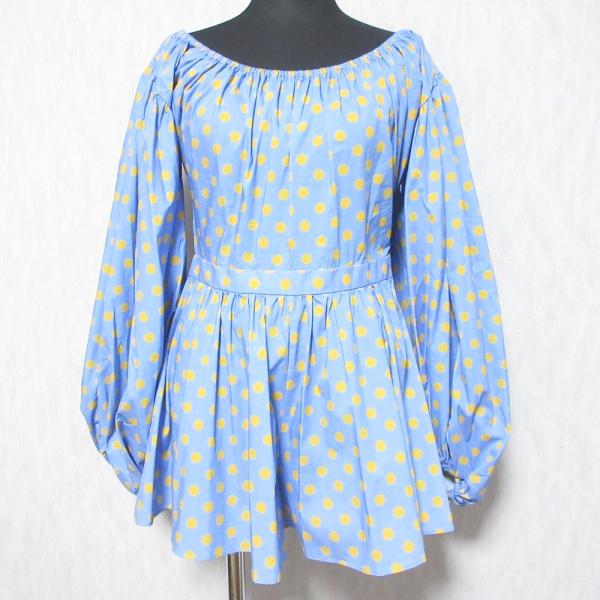 【商品名】CAROLINE CONSTAS キャロラインコンスタス ポルカドット 長袖 ショートサロペット オールインワン S ブルー×イエロー【ブランド】CAROLINE CONSTAS キャロラインコンスタス【対象】レディース【ランク】...