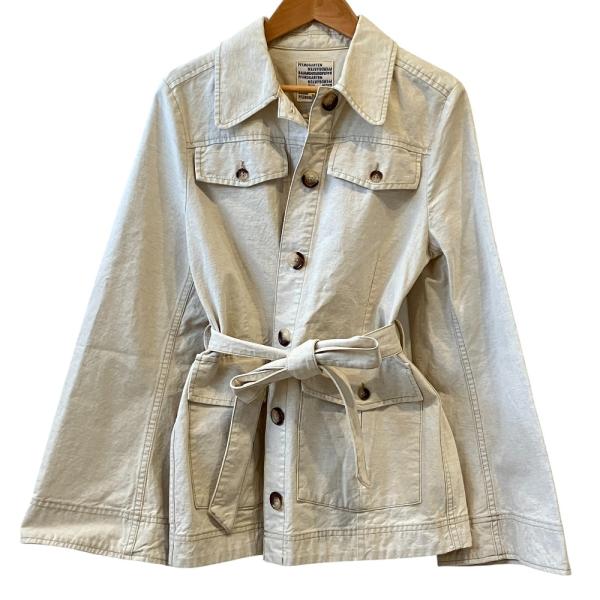 【商品名】BAUM UND PFERDGARTEN バウムウンドヘルガーデン ベルテッド コットン サファリジャケット 36 オフホワイト【ブランド】BAUM UND PFERD GARTEN バウムウンドヘルガーデン【対象】レディース【ラ...