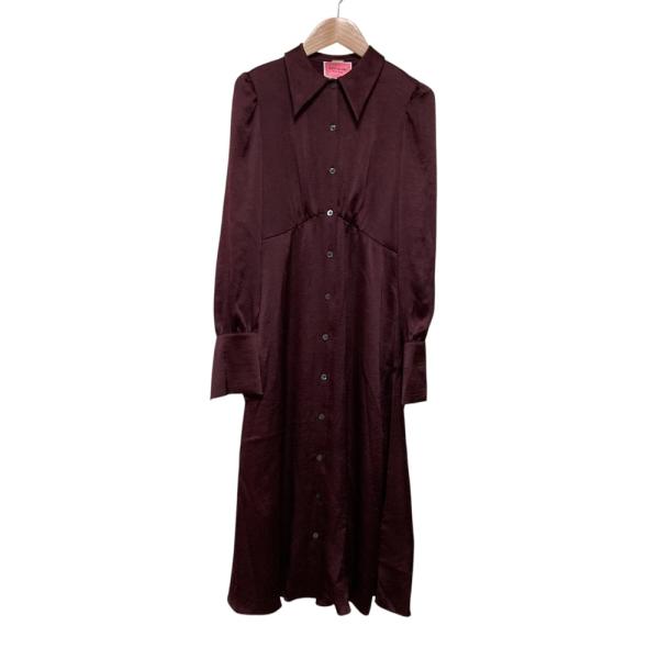 【商品名】kate spade ケイトスペード サテン シャツワンピース 150/76A 00 ボルドー【ブランド】kate spade new york BROOME STREET LABEL ケイトスペードニューヨークブルームストリート...