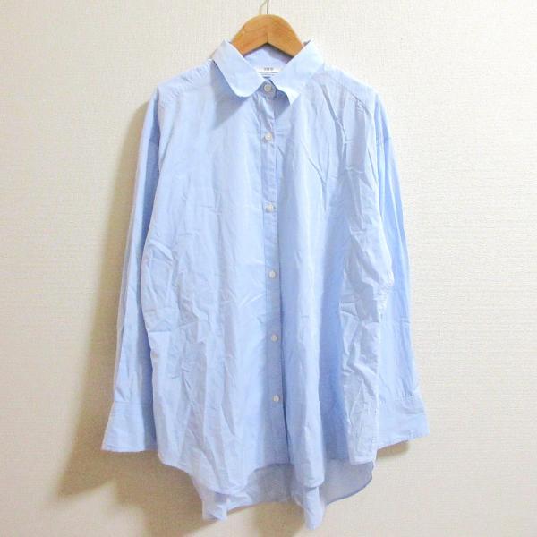 【商品名】23SS AP STUDIO SCENTOF エーピーストゥディオ セントオブ ALBINI シャツ 長袖 オーバーサイズ ブラウス ライトブルー【ブランド】AP STUDIO エーピー ストゥディオ【対象】レディース【ランク】A...