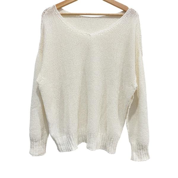 【商品名】25SS Spick and Span スピック&amp;スパン ペーパーヤーン2wayルーズプルオーバー セーター ホワイト【ブランド】Spick and Span スピックアンドスパン【対象】レディース【ランク】SA ※若干の...