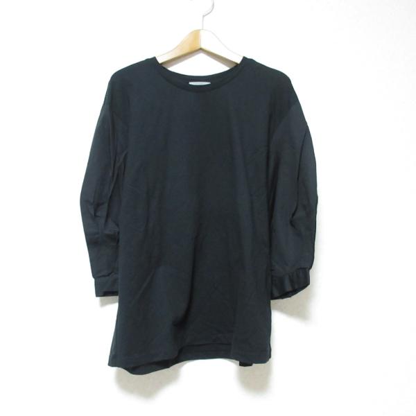 【商品名】theory luxe セオリーリュクス CROSS JERSEY ALSTON 七分袖 コンビ カットソー プルオーバー 38 ブラック【ブランド】theory luxe セオリーリュクス【対象】レディース【ランク】SA ※若干...