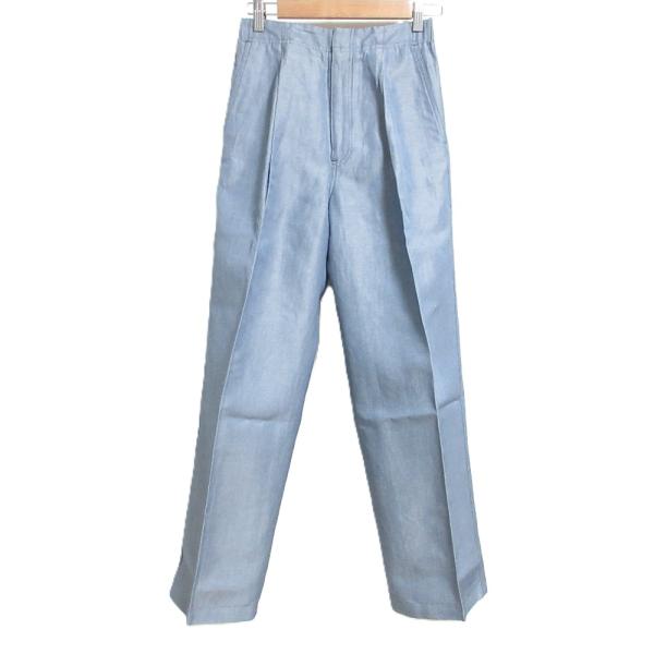 【商品名】Drawer ドゥロワー シルクリネン バックギャザータックパンツ 6514-236-1426 サイズ36 ブルーグレー【ブランド】Drawer ドゥロワー【対象】レディース【ランク】SA ※若干の使用感はあるが、全体的に状態の良...