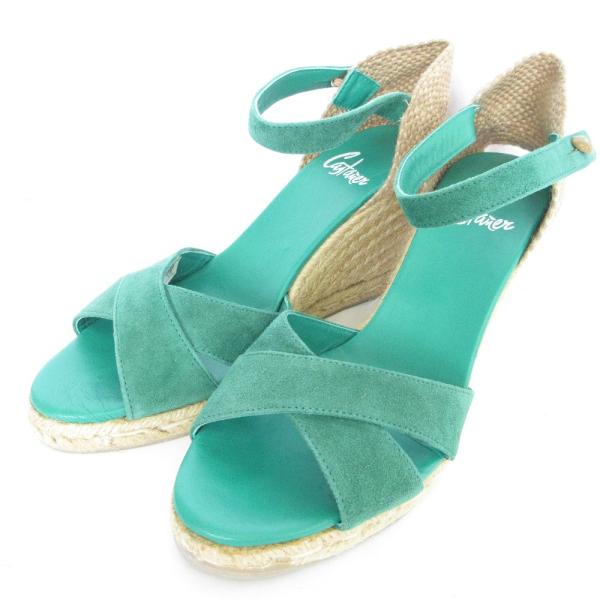 【商品名】CASTANER カスタニエール エスパドリーユ サンダル 39 24.5cm グリーン ナチュラル【ブランド】Castaner カスタニエール【対象】レディース【ランク】S ※ほとんど使用がなく、とても状態の良い商品【カラー】グ...