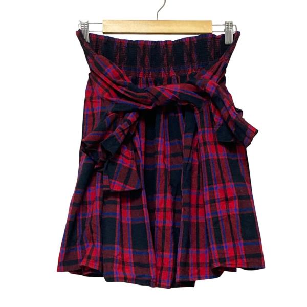 【商品名】maje マージュ チェック柄 ハイウエスト フレア ミニスカート サイズ2 レッド ブラック【ブランド】maje マージュ【対象】レディース【ランク】SA ※若干の使用感はあるが、全体的に状態の良い商品【カラー】レッド ブラック...