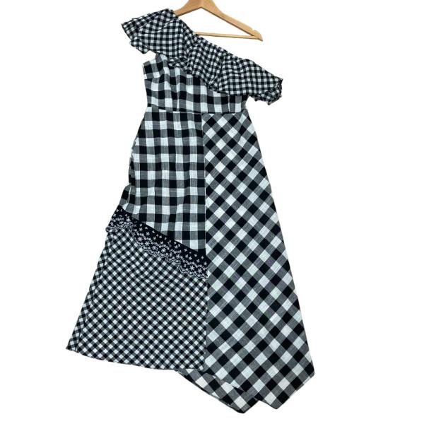 【商品名】Reclaimed Vintage リクレイム ヴィンテージ オフショルパッチチェック ロングワンピース サイズ10 ブラック×ホワイト【ブランド】Reclaimed Vintage リクレイム ヴィンテージ【対象】レディース【ラ...