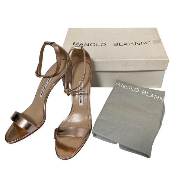 【商品名】MANOLO BLAHNIK マノロブラニク CHAOS 105MM ストラップ サンダル 38サイズ 24cm相当 メタリックピンク【ブランド】MANOLO BLAHNIK マノロブラニク【対象】レディース【ランク】A ※使用感...