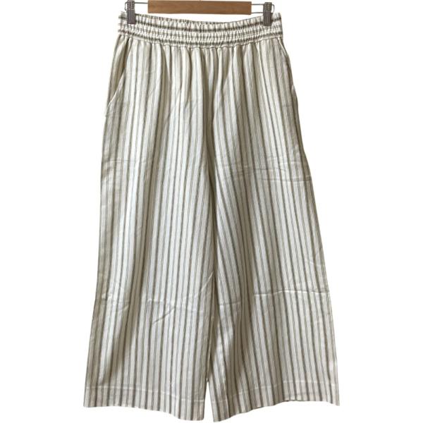 【商品名】25SS MaxMara マックスマーラ LOUVRE ストライプパンツ イージーワイドパンツ 2511781042 サイズ42 アイボリー【ブランド】MAX MARA マックスマーラ【対象】レディース【ランク】SA ※若干の使用...