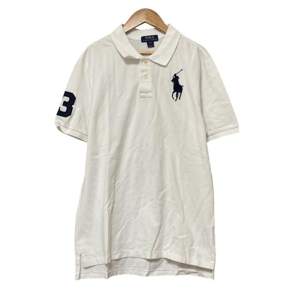 【商品名】POLO RALPH LAUREN ポロラルフローレン ビッグポニー 鹿の子ポロシャツ XL ホワイト【ブランド】POLO RALPH LAUREN ポロ・ラルフローレン【対象】キッズ【ランク】SA ※若干の使用感はあるが、全体的...