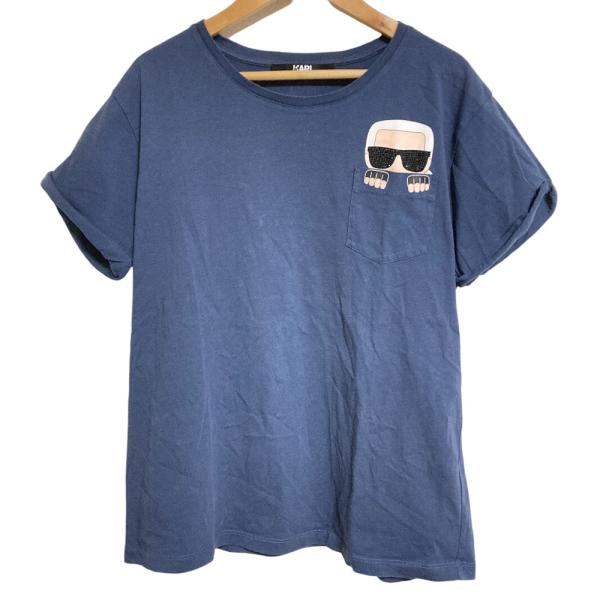 【商品名】KARL LAGERFELD カールラガーフェルド ポケットTシャツ L ネイビー【ブランド】KARL LAGERFELD カールラガーフェルド【対象】レディース【ランク】A ※使用感はあるが、傷や汚れの少ない商品【カラー】ネイビ...