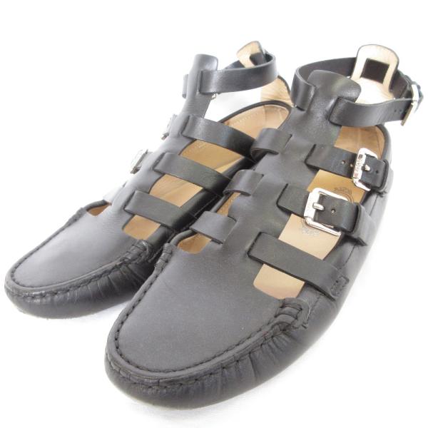 【商品名】TOD'S トッズ GOMMINI TRONCHETTO FIBBIE グルカサンダル 38 25cm ブラック【ブランド】TOD’S トッズ【対象】レディース【ランク】SA ※若干の使用感はあるが、全体的に状態の良い商品【カラー...
