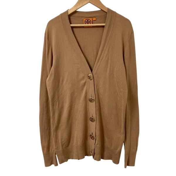 【商品名】TORY BURCH トリーバーチ ロゴボタン Vネック ニットカーディガン サイズS ライトブラウン【ブランド】Tory Burch トリーバーチ【対象】レディース【ランク】A ※使用感はあるが、傷や汚れの少ない商品【カラー】ラ...