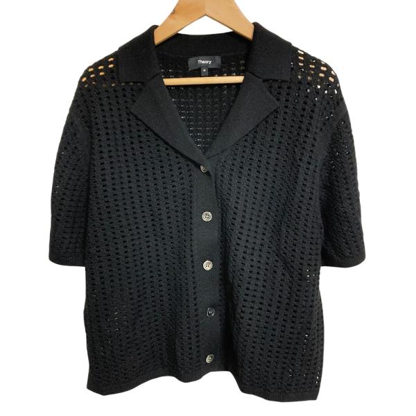 【商品名】23SS theory セオリー KARENIA VNK ドライコットン Vネック 半袖ニットカーディガン M ブラック【ブランド】theory セオリー【対象】レディース【ランク】SA ※若干の使用感はあるが、全体的に状態の良い...