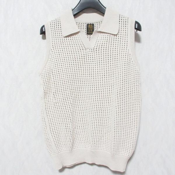【商品名】BATONER バトナー メッシュ ノースリーブ ニット BN-23SL-035 サイズ1 ベージュ【ブランド】BATONER バトナー【対象】レディース【ランク】SA ※若干の使用感はあるが、全体的に状態の良い商品【カラー】ベー...