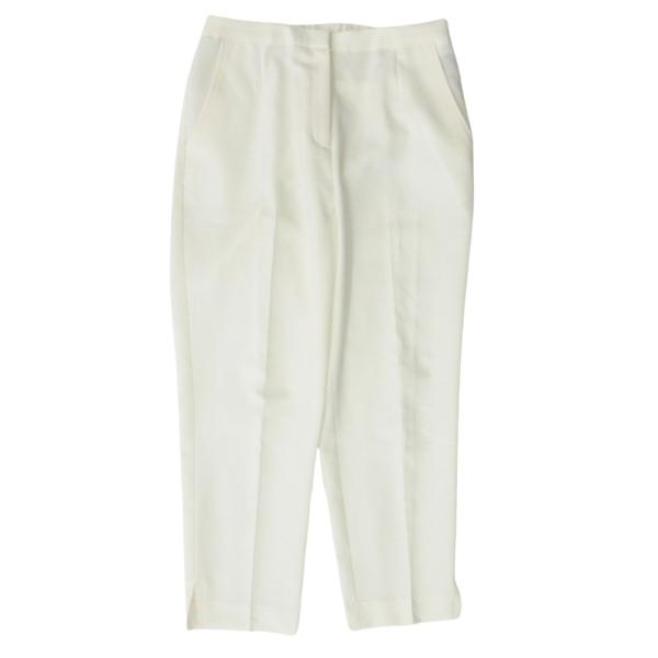 【商品名】mistico ミスティコ テーパード イージー パンツ スラックス ボトムス スリット K-709600 サイズ38 白 ホワイト オフホワイト【ブランド】mistico ミスティコ【対象】レディース【ランク】SA ※若干の使用...