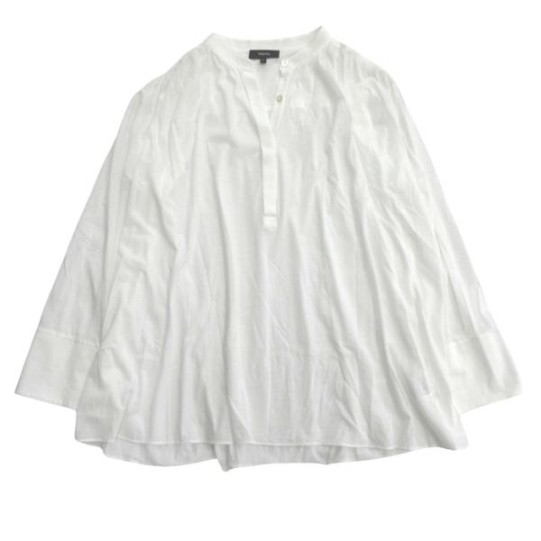 【商品名】Theory セオリー コットンシアー スタンドカラー バンド シャツ ブラウス カットソー High Gauge Jersey Volume 01-1101048 S 白【ブランド】theory セオリー【対象】レディース【ラン...
