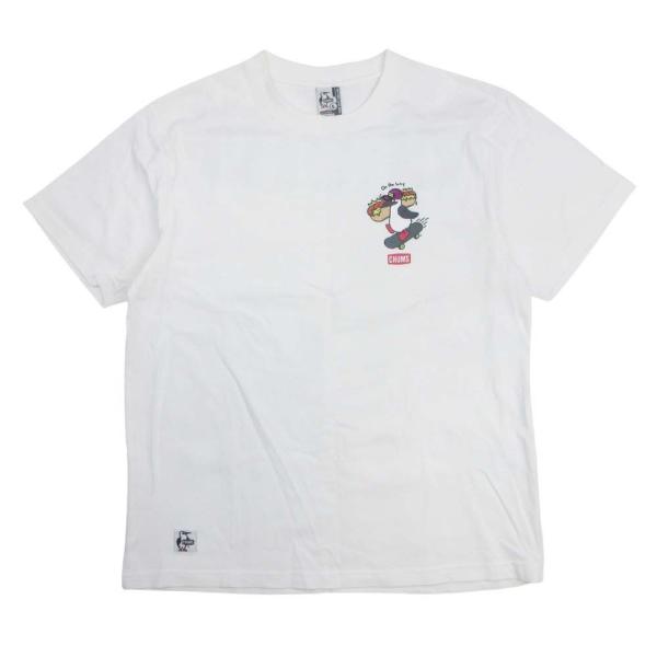 【商品名】CHAMS チャムス チャムスデリバリー プリント Tシャツ カットソー トップス 半袖 クルーネック コットン L 白 ホワイト【ブランド】CHUMS チャムス【対象】ユニセックス【ランク】A ※使用感はあるが、傷や汚れの少ない...