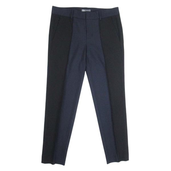 【商品名】vince ヴィンス サマーウール テーパードパンツ カラーブロック トラウザー スラックス 0 ネイビー×ブラック【ブランド】vince. ヴィンス【対象】レディース【ランク】S ※ほとんど使用がなく、とても状態の良い商品【カラ...