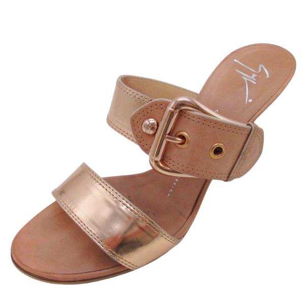 【商品名】GIUSEPPE ZANOTTI ジュゼッペザノッティ レザー メタリック バックル サンダル ミュール 38 ピンクゴールド ベージュ【ブランド】GIUSEPPE ZANOTTI ジュゼッペザノッティ【対象】レディース【ランク】...