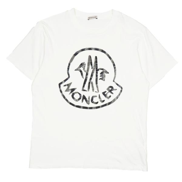【商品名】23SS MONCLER モンクレール MAGLIA MANICHE CORTE メタルラバーロゴプリント Tシャツ カットソー 半袖 トップス ホワイト L【ブランド】MONCLER モンクレール【対象】レディース【ランク】SA...