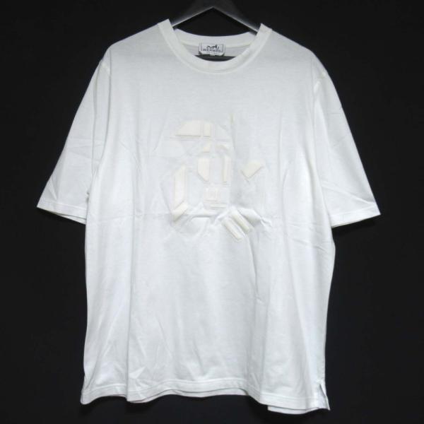 【商品名】23SS HERMES エルメス Chevaux en Symetrie シュヴォーアンシンメトリー 半袖 Tシャツ XXLサイズ ホワイト【ブランド】HERMES エルメス【対象】メンズ【ランク】A ※使用感はあるが、傷や汚れの...