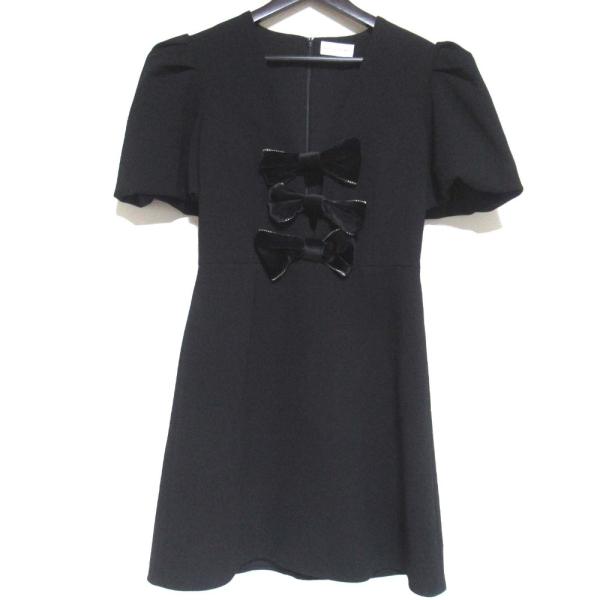 【商品名】REVECCA VALLANCE レベッカヴァランス ベロアリボン 半袖 ミニドレス ワンピース サイズUS6 ブラック【ブランド】REVECCA VALLANCE レベッカヴァランス【対象】レディース【ランク】SA ※若干の使用...