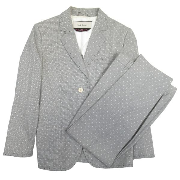 【商品名】Paul Smith ポールスミス Think differently チェック柄 パンツスーツ テーラードジャケット スラックス セットアップ 38 グレー【ブランド】Paul Smith ポール・スミス【対象】レディース【ラン...