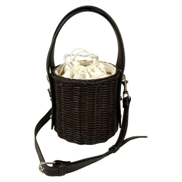 【商品名】WICKER WINGS ウィッカーウィング ドゥーズィエムクラス取り扱い ラタン 2WAY カゴバッグ ブラウン【ブランド】WICKER WINGS ウィッカーウィング【対象】レディース【ランク】SA ※若干の使用感はあるが、全...