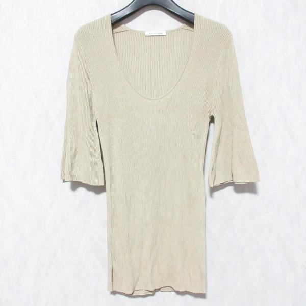 【商品名】BY MALENE BIRGER バイマレーネビルガー Remona シアー リブニットカットソー Q71805015 サイズXS ベージュ【ブランド】BY MALENE BIRGER バイ マレーネ ビルガー【対象】レディース【...