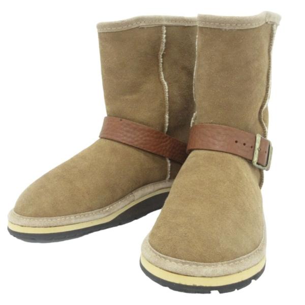 【商品名】THE SANDALMAN サンダルマン MOUTON BUCKLE BOOTS ベルト ショート ムートンブーツ US7 25cm相当 ブラウン【ブランド】THE SANDALMAN サンダルマン【対象】メンズ【ランク】SA ※...