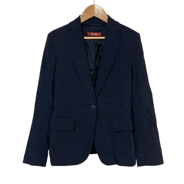 【商品名】MaxMara STUDIO マックスマーラステュディオ 1B テーラードジャケット 40 ネイビー 【ブランド】Max Mara STUDIO マックスマーラ ステュディオ【対象】レディース【ランク】A ※使用感はあるが、傷や汚...