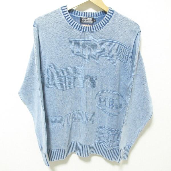 【商品名】24AW HYSTERIC GLAMOUR ヒステリックグラマー ORIGINAL BLUES/HYSTERIC LOGO 長袖 ニット セーター M インディゴブルー【ブランド】HYSTERIC GLAMOUR ヒステリックグラ...