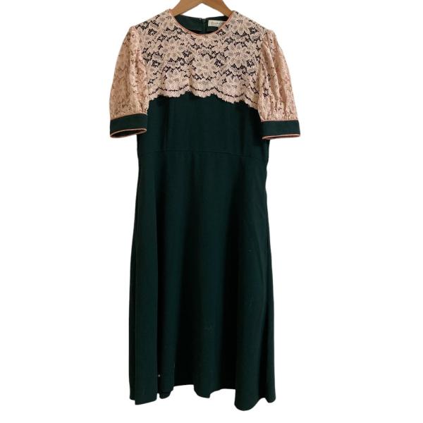 【商品名】COLORIS BY MURRAL クロリバイミューラル 三越伊勢丹限定 別注 レースコンビドレス 半袖 ひざ丈 ワンピース サイズ36 グリーン【ブランド】COLORIS BY MURRAL クロリバイミューラル【対象】レディー...