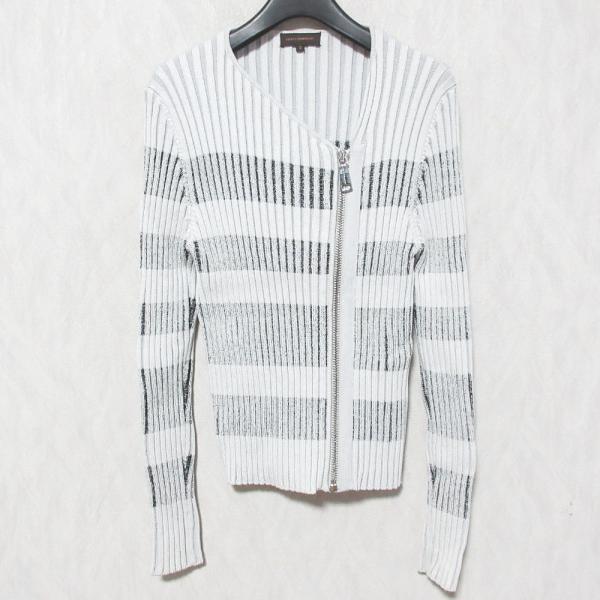 【商品名】Adolfo Dom〓nguez アドルフォドミンゲス アシンメトリー リブニットジャケット サイズS ライトグレー【ブランド】ADOLFO DOMINGUEZ アドルフォドミンゲス【対象】レディース【ランク】A ※使用感はあるが...