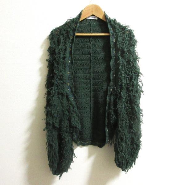 【商品名】Jocomomola ホコモモラ Cabello ニットボレロ カーディガン GJSJQ01200 サイズ40 グリーン【ブランド】Jocomomola ホコモモラ【対象】レディース【ランク】SA ※若干の使用感はあるが、全体的に...
