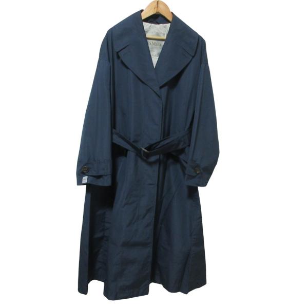【商品名】クリーニング済 MaxMara THE CUBE マックスマーラ ベルテッド ナイロンコート 38 ネイビー【ブランド】Max Mara The Cube マックスマーラ ザキューブ【対象】レディース【ランク】A ※使用感はあるが...