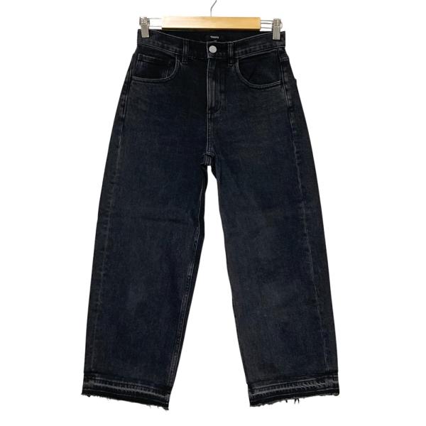 【商品名】23AW theory セオリー New ST Denim BK Relax ST Jean FH カットオフ ワイド デニムパンツ ジーンズ W24 ブラック【ブランド】theory セオリー【対象】レディース【ランク】SA ※...