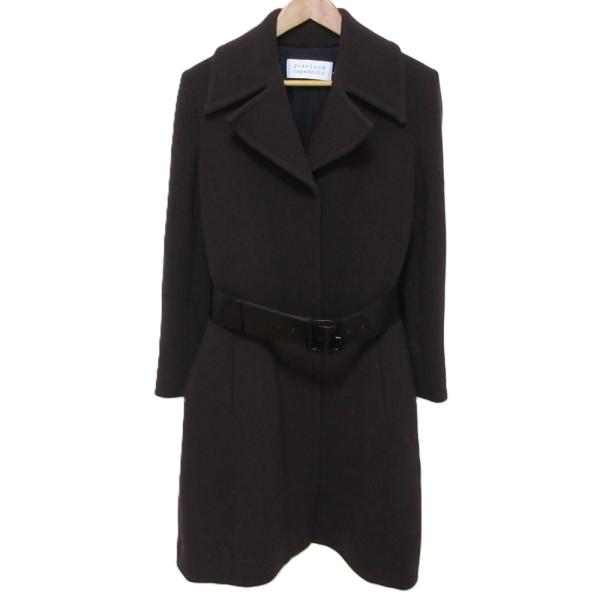 【商品名】Gianluca Capannolo ジャンルカカパンノロ ベルテッドコート サイズ44 ダークブラウン【ブランド】Gianluca Capannolo ジャンルカ・カパンノロ【対象】レディース【ランク】S ※ほとんど使用がなく、...